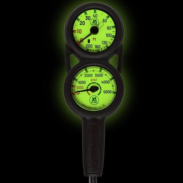 Xs Scuba Quikvu Console Pressure And Depth New England Dive